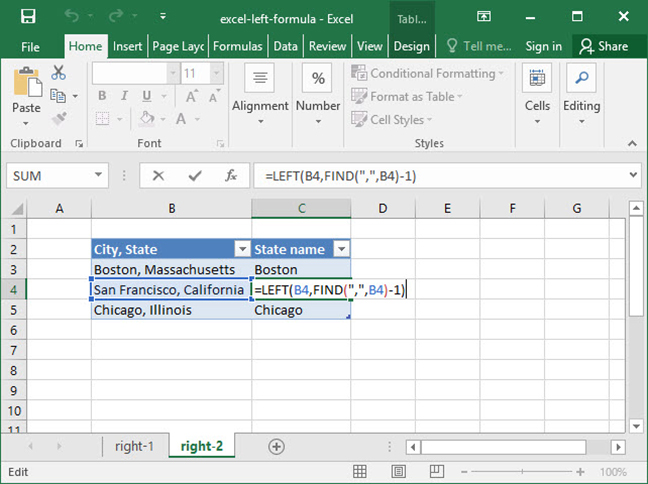 Using Excel s LEFT Formula Deskbright