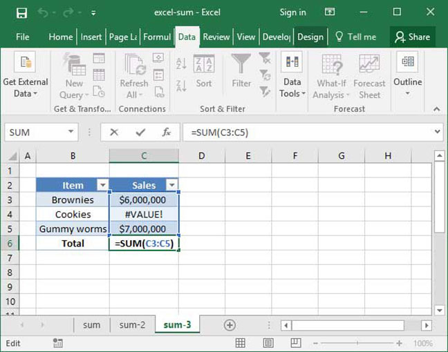 Using Excel s SUM Function Deskbright
